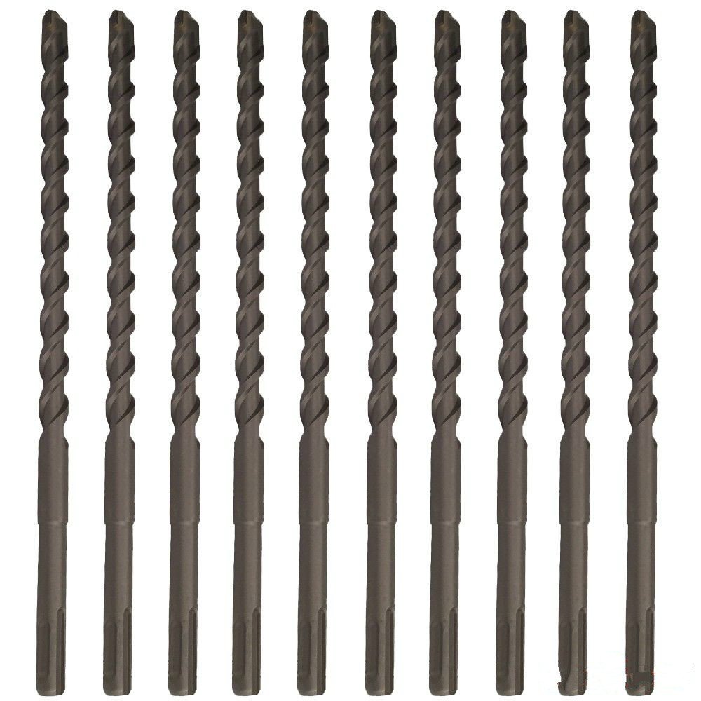 10PC 1/2" X10" Drill Bit Set SDS Plus Rotary Hammer Concrete Masonry Carbide Tip