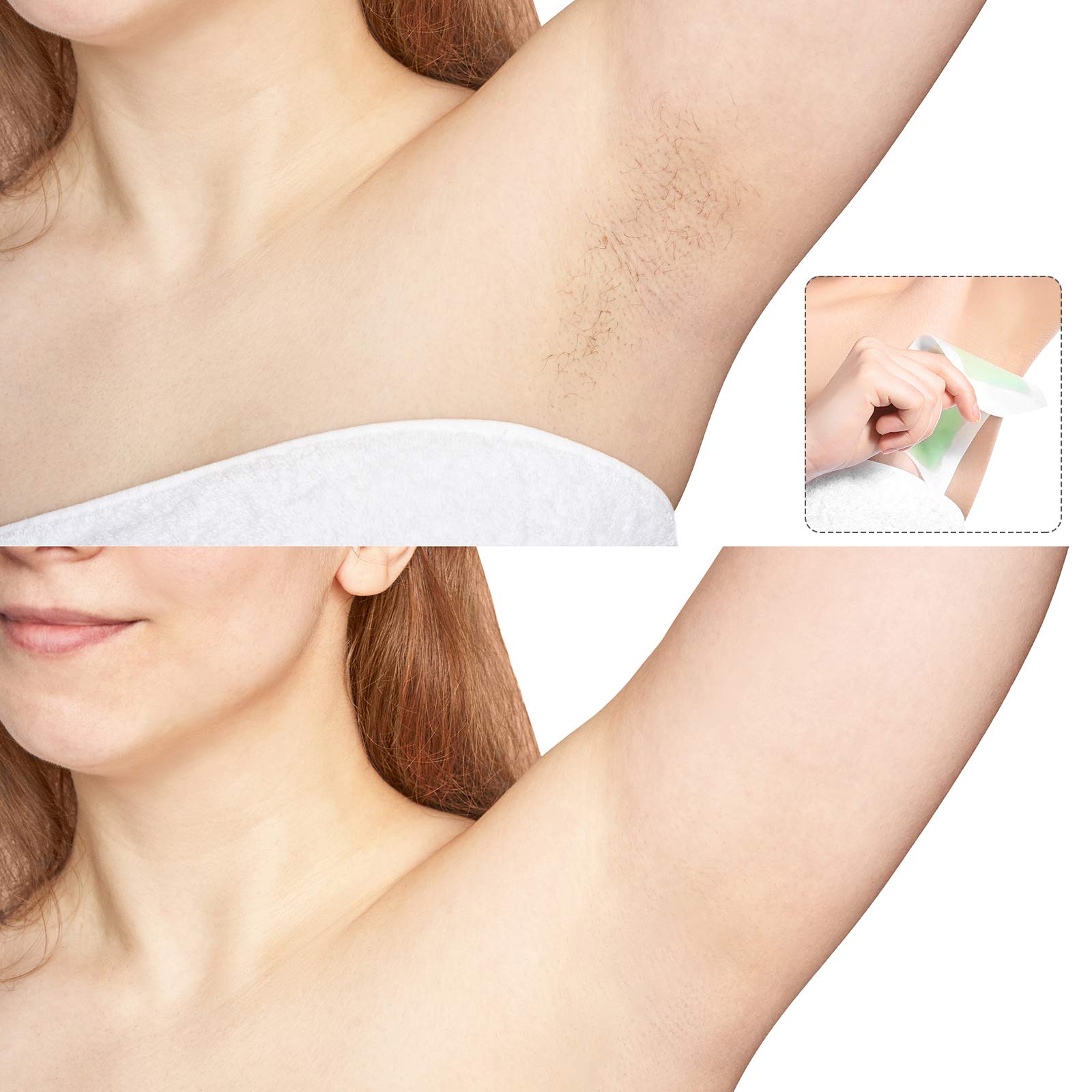 400 Non-Woven Waxing Strips for Facial, Body, and Bikini Hair Removal (White)