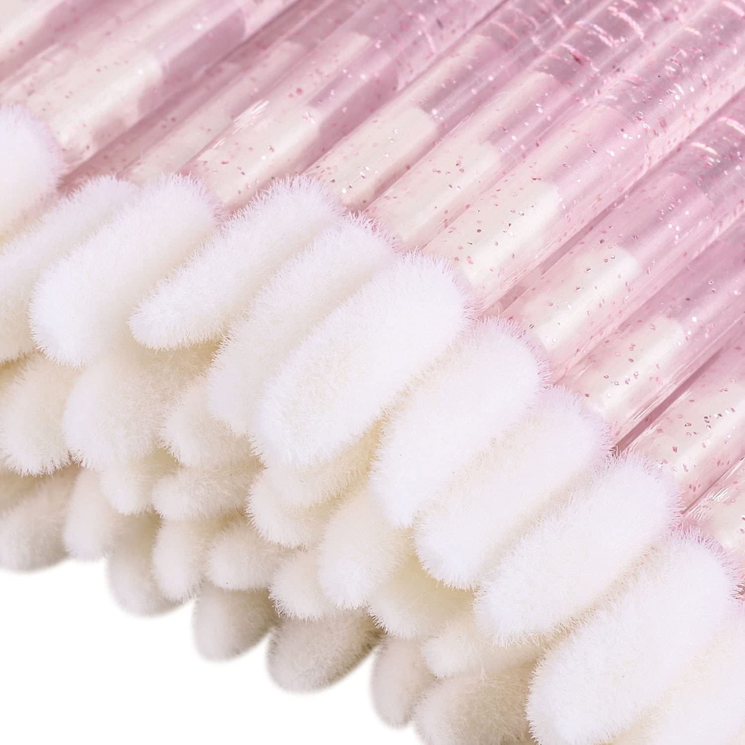100 Disposable Lip Brushes, Lipstick Applicator, Lip Gloss Wands Pink Tbestmax