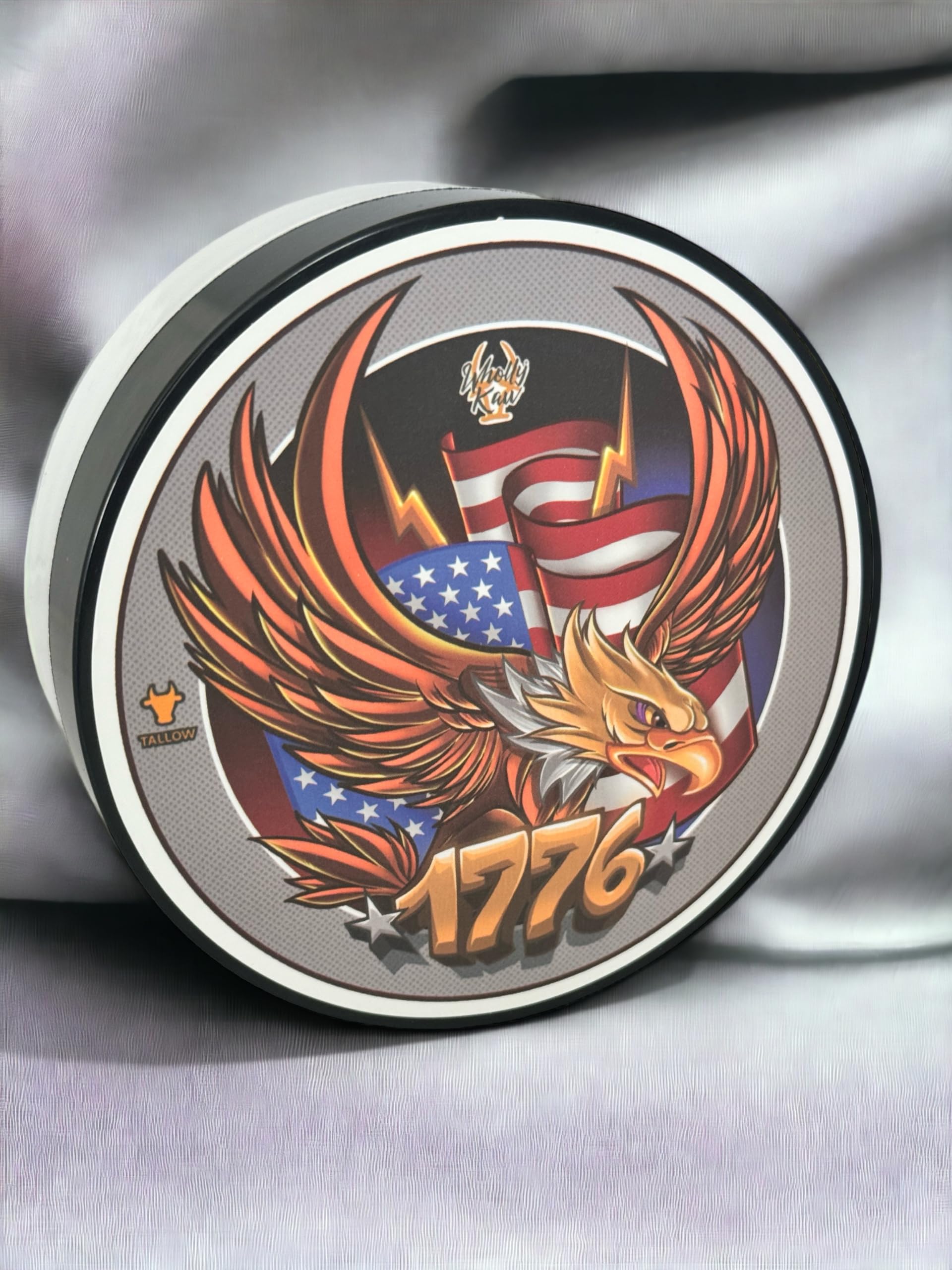 1776 Shaving Soap. Donkey Milk, Water Buffalo Milk, Whey Proteins, Tallow, Hops Extract. Osmanthus, Benzoin, Labdanum, Grapefruit, Artemisia, Tarragon, Patchouli, Musk, Tonka Bean, Cedarwood