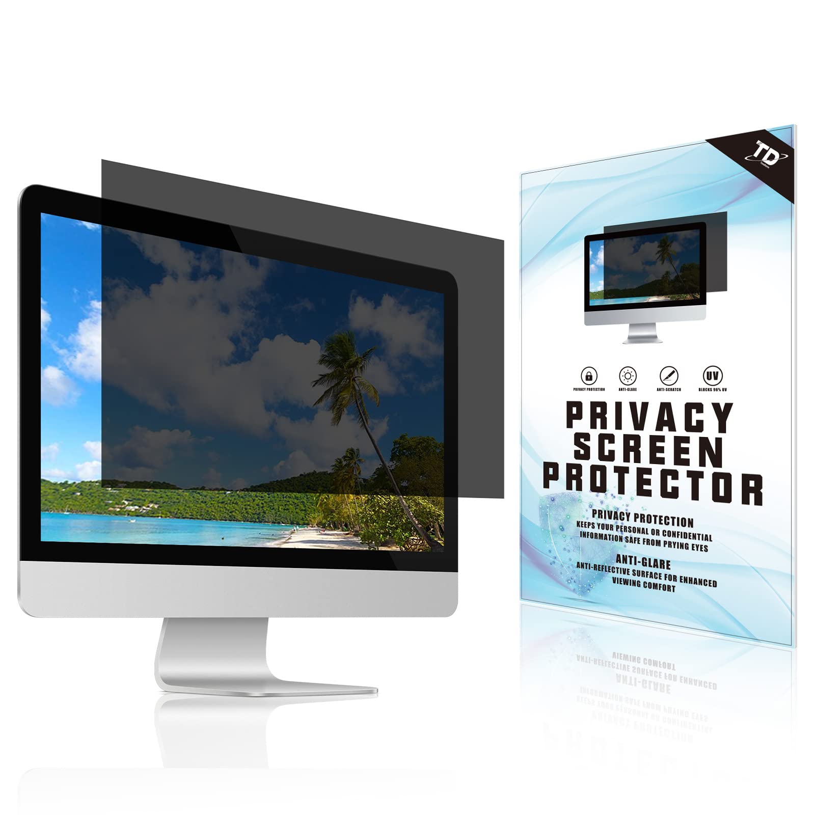 20.1''W Inch Privacy Screen Filter for Desktop Computer Square Monitor - Anti-Glare, Blocks 96% UV,Anti-Scratch with 4:3 Aspect Ratio