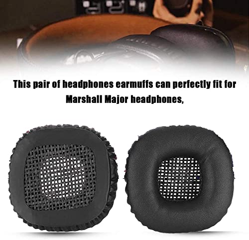 2Pcs Foam Earpads Soft Replacement Ear Pads Earphone Sleeve Cushion Memory Sponge Earpads Suitable for Marshall Major II Headphones(Black)