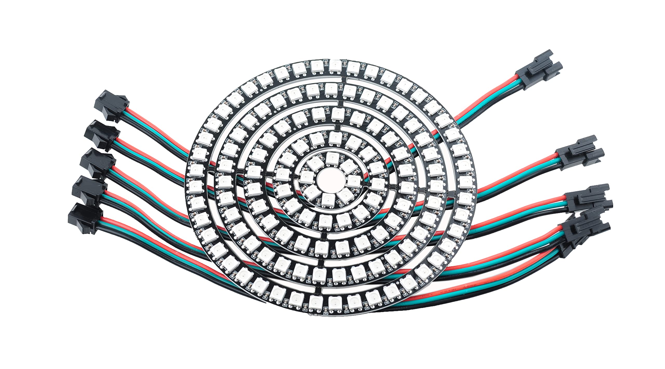 128 RGB LED Ring 128 X WS2812 5050 Full Color with Integrated Drivers 128 Bits forArduino Raspberry Pi ESP8266 Nodemcu DC5V