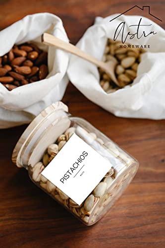 183 Kitchen Pantry Labels for Containers Preprinted with 3 Blank Labels, Minimalist Pantry Labels, Pantry Labels for Food Containers, Kitchen Labels for Storage Bins, Food Labels for Containers