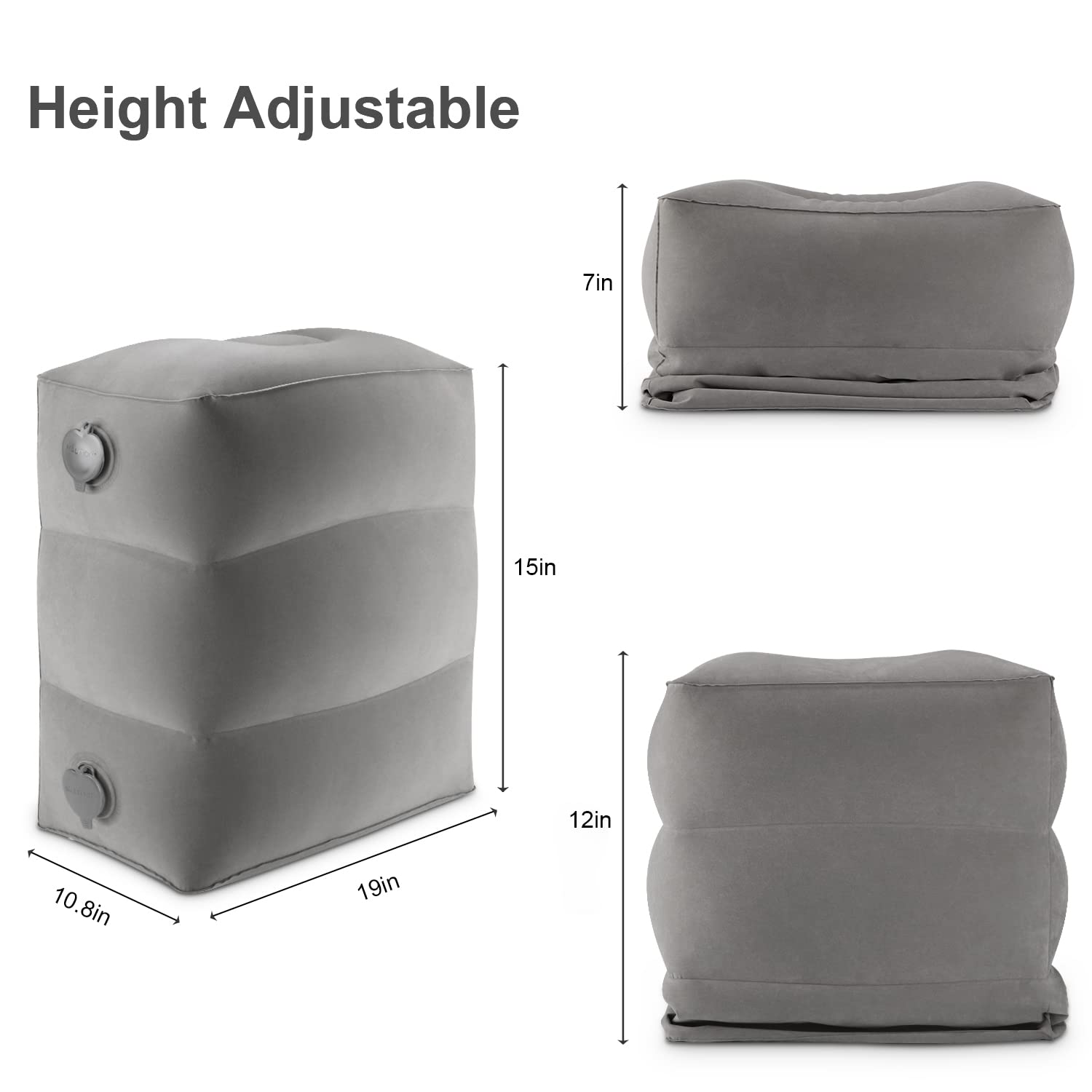 Maliton Inflatable Travel Foot Rest Pillow, Kids Airplane Bed