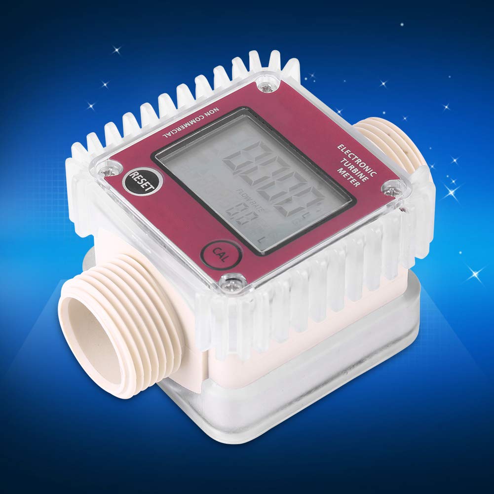 1pc K24 Turbine Fuel Meter Gauge for Chemicals Liquid Water, LCD Display