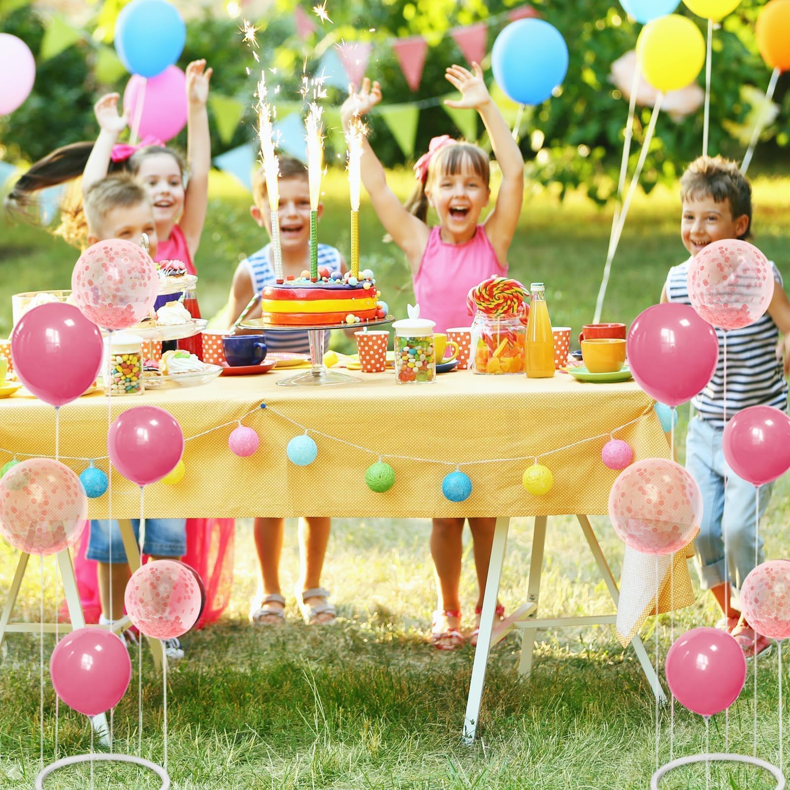 12ft Table Balloon Arch Kit, Adjustable Balloon Arch Stand Kit for Birthday Wedding Graduation Baby Shower Bachelor Christmas Party Supplies Decoration