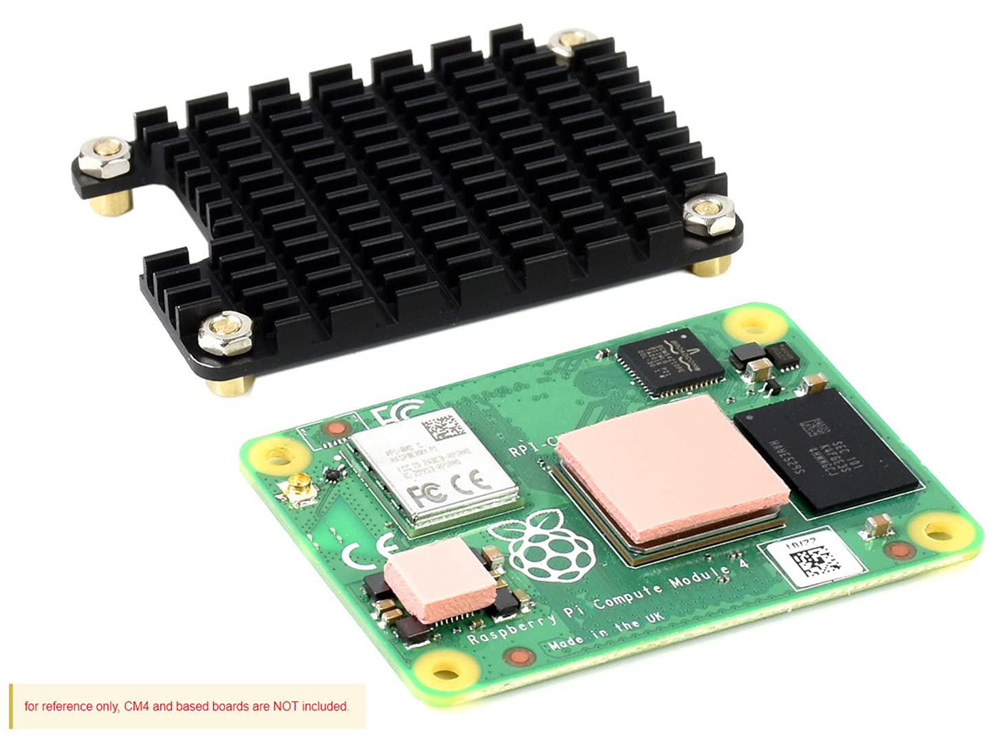 Dedicated Aluminum Heatsink Compatible with Raspberry Pi Compute Module 5 (CM5) / Compute Module 4 (CM4), CM4/ CM5 Heatsink with Screws and Thermal Tapes
