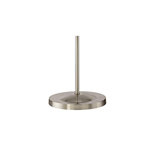 360 Lighting Ridley Modern Standing Task Floor Lamp 61" Tall Satin Nickel Silver Adjustable Gooseneck Arm Bright Lighting for Living Room Reading House Decor Bedroom Home
