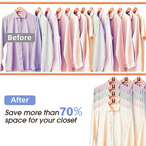 100Pcs Clothes Hanger Connector Hooks, Cascading Hangers Space Saving Plastic Hanger Hooks Space Saver Hanger Extender Clips for Velvet Wooden Plastic Metal Hangers Heavy Duty Clothes Closet, Black