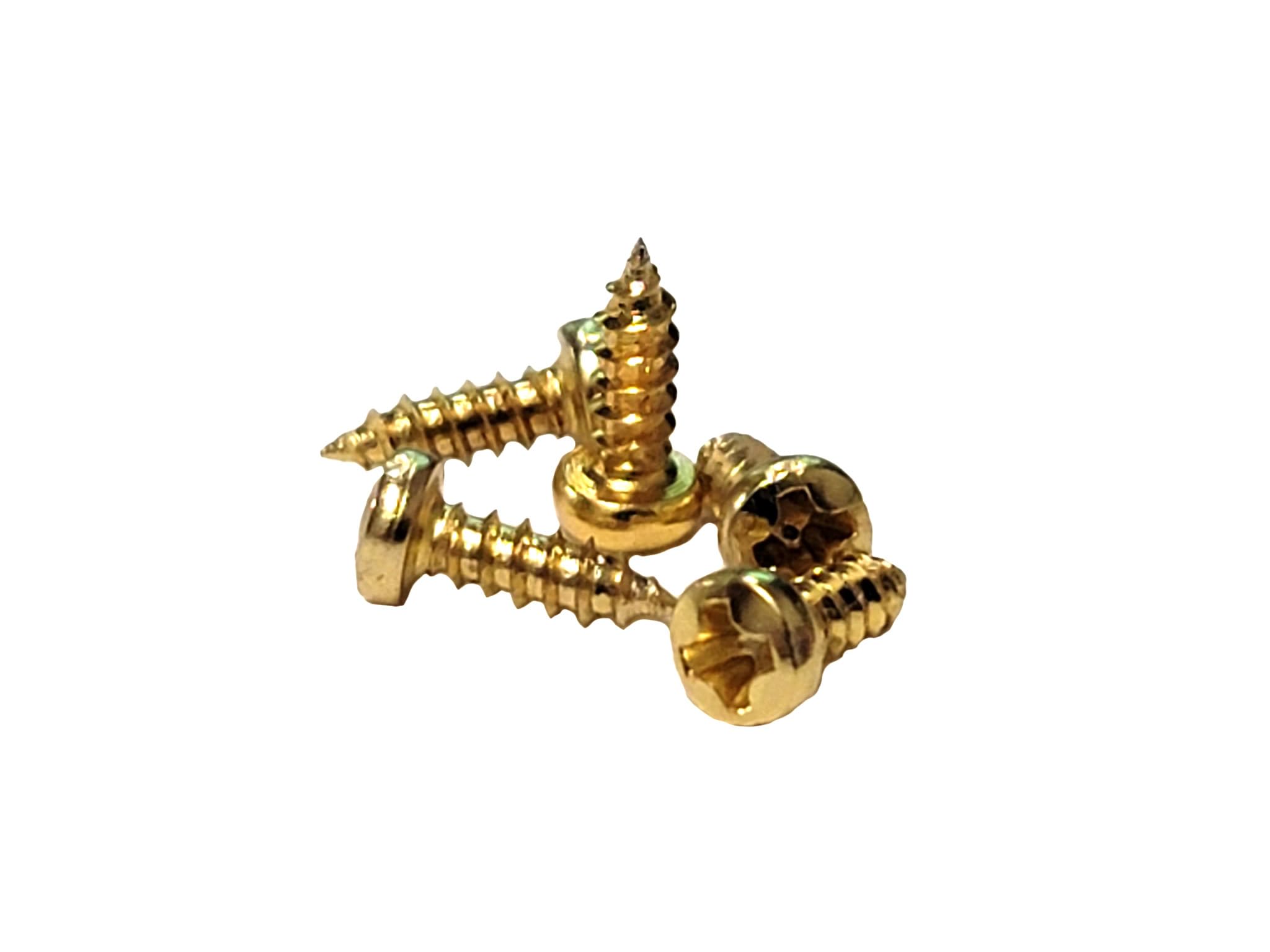 100pc. #2 x 1/4" Gold Phillips Round-Head Wood Screws