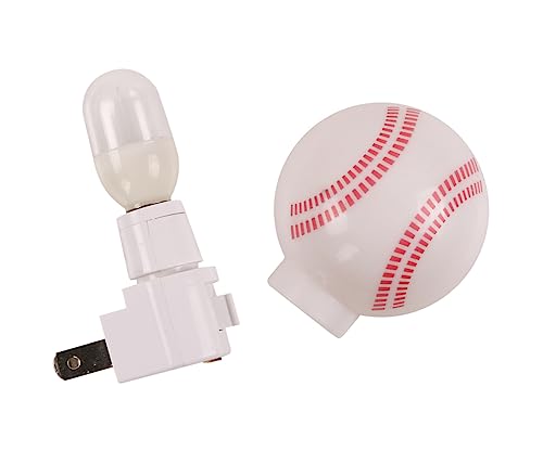 2 Pack Warm White - Upgraded Version LED Plug-in Night Light for Kids - Baseball Shaped Lamp Take Good Care Children Sleep