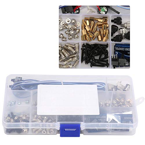 189PCS Computer Standoffs Screws Assortment Kit,DIY Motherboard Hard Disk Screws,Computer Repairing Accessories,with Case