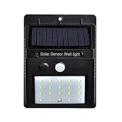 1pcs : 3528 20 LED Solar Power PIR Motion Sensor Wall Light Outdoor Waterproof Energy Saving Street Yard Path Home Garden Security Lamp
