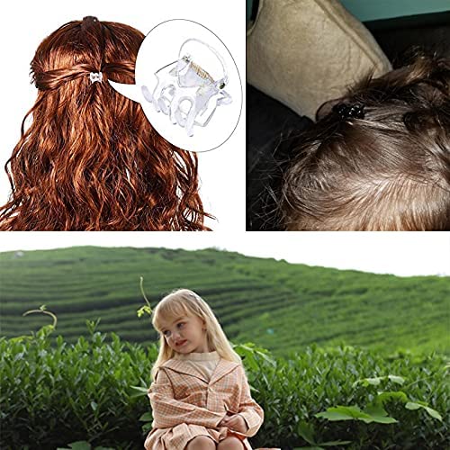 1cm black/brown/Transparent Mini Hair Claw Clips Plastic Claws Pins Clamps Small Jaw for Girls and Women(black+brown each 50 pieces)…