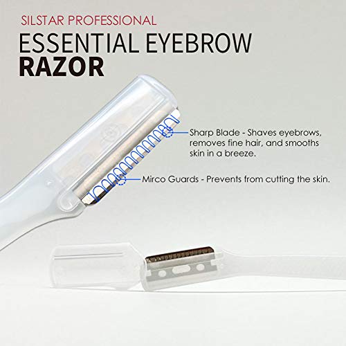 SILSTAR MADE IN KOREA RAZOR BLADE 6pcs - Exfoliating Dermaplaning. Eyebrow Trimmers Razor, Facial Shaver Face Precision Razor Blade Dermaplaning Razors Tool, Eyebrow Shaper Face Hair Remover