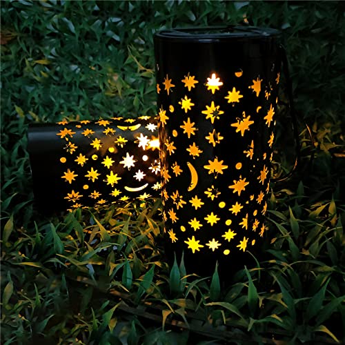1PCS Solar Lantern Lights Star Moon Sunlight lamp Waterproof Outdoor Ramadan Hanging Lights for Home Garden Path Decoration Dropship