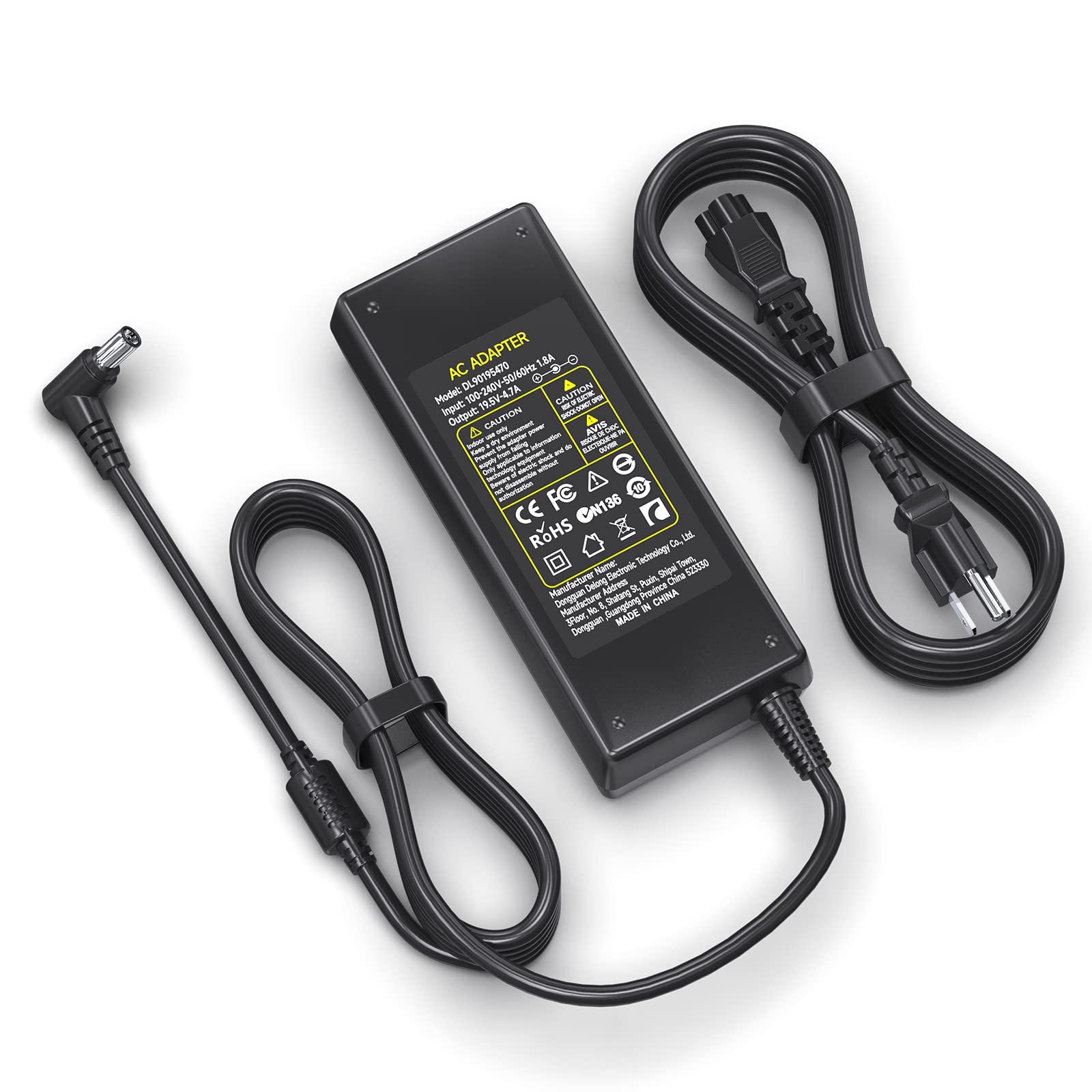 19.5V AC DC Adapter Charger for Sony Bravia TV W600B KDL-40R510C KDL-40W600B KDL-40W600D KDL-32W600D KDL55W650D KDL48W600B KDL-32W700B KDL-48R510C KDL-40S4100 KDL-40S4100 TV Power Supply Cord