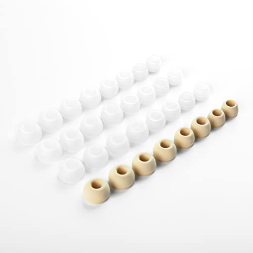 16 Pairs KINBOOFI Silicone Eartips Earbuds for KZ ZST ZS10 PRO AS10 ZSN ZSN ZSN PRO X ZSN PRO Headphone,12 Pairs White & 4 Pairs Orange with 4 Size Options XS/S/M/L…