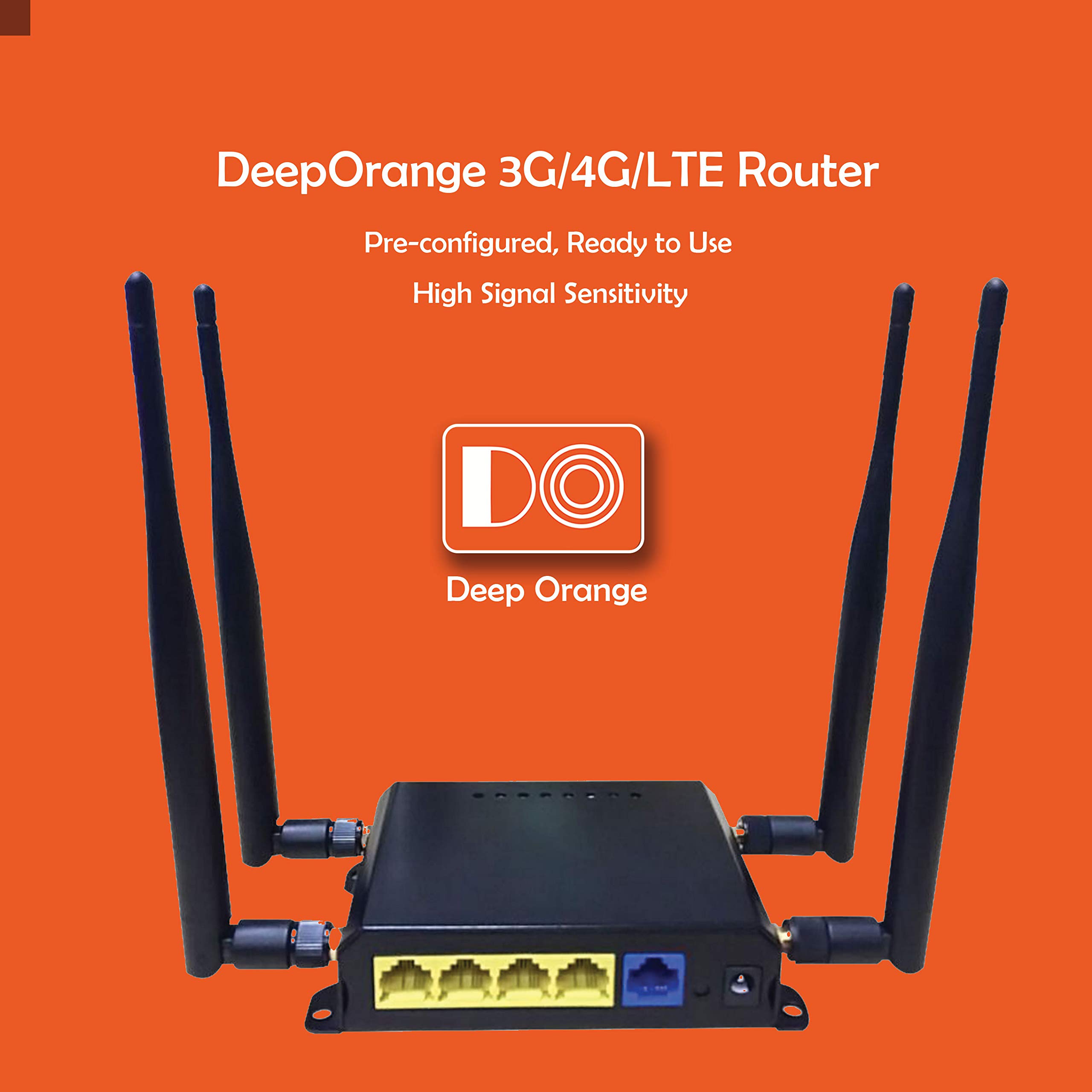 300Mbps 4G LTE Modem Wi-Fi Wireless Router for RVs and Mobile Homes – Strong Signal, USB Port, SIM Card Slot, and External Antennas for USA/Canada/Mexico