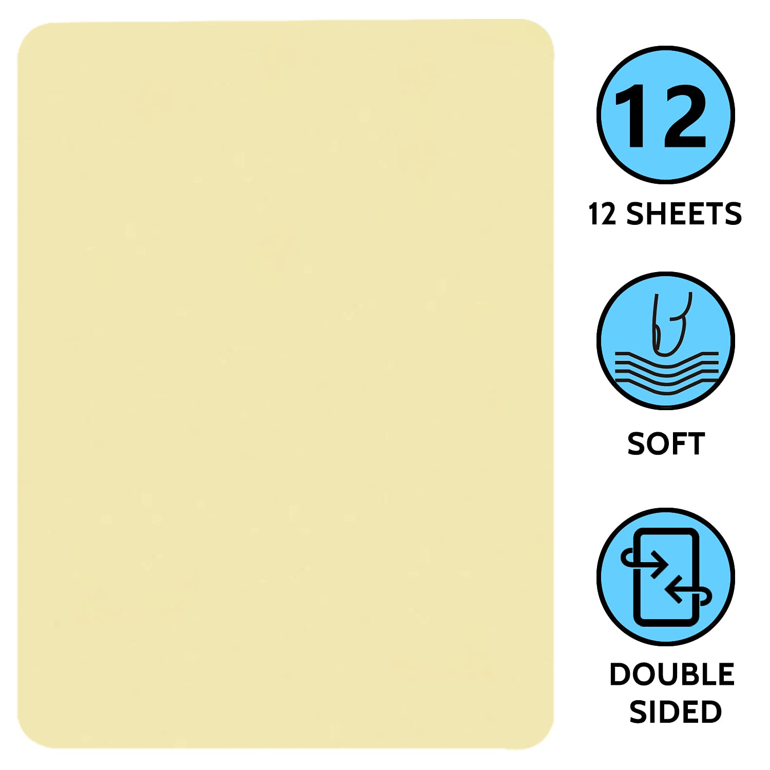 12PCS Blank Tattoo Skin Practice - 6"x8" Double Sides Tattoo Practice Skin kit Silicone Pads Tattooing Microblading Practice Skin for Beginners(0.12CM Thick) yellow