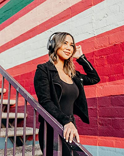 Altec Lansing Comfort Q+ Bluetooth Headphones, Active Noise Cancellation, Comfortable, Quite, Noise Cancelling Headphone, Up to 26 Hours of Playtime, 30 Ft. Wireless Range, Black (Renewed)