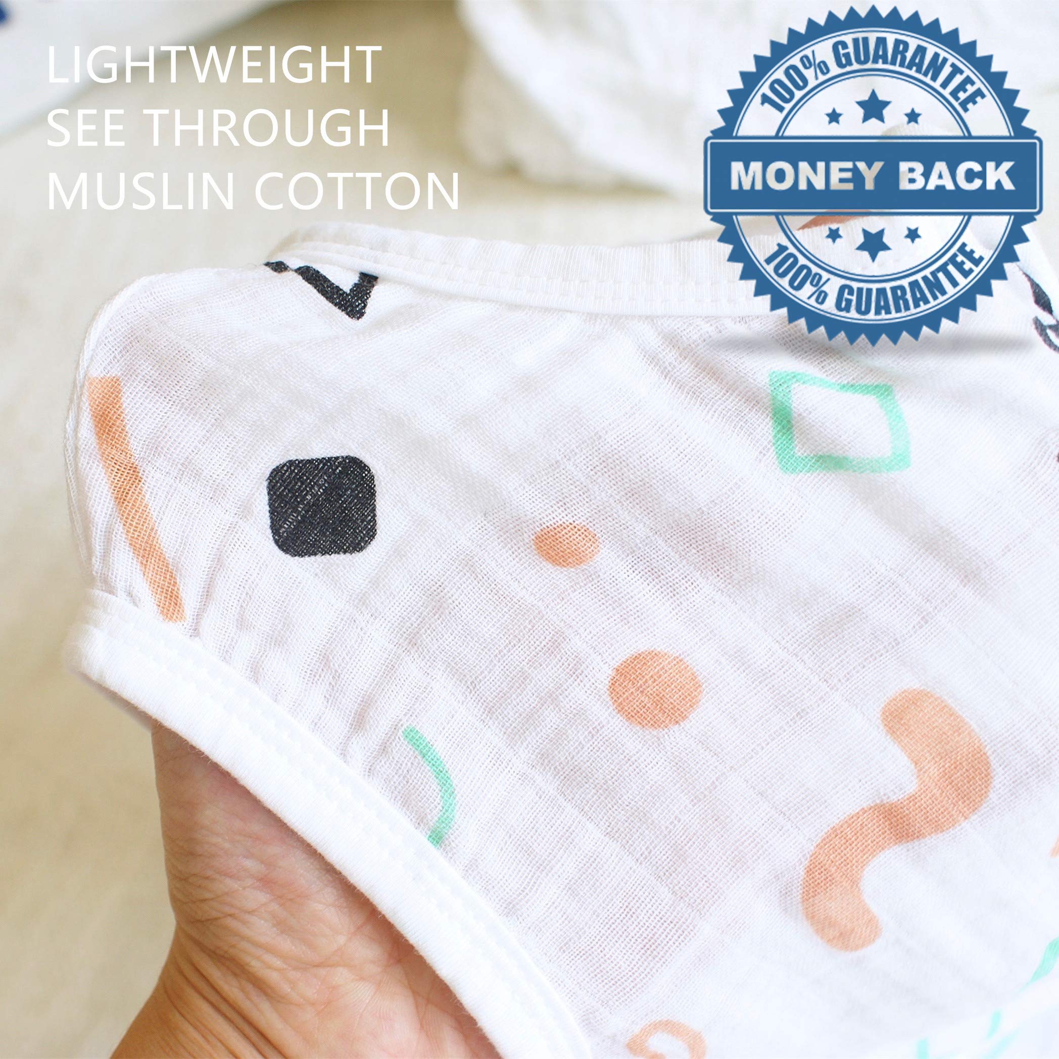 1st Laugh 100% Cotton Muslin Baby Sleeping Sack Bag, for Boy and Girl (Deer, Large)