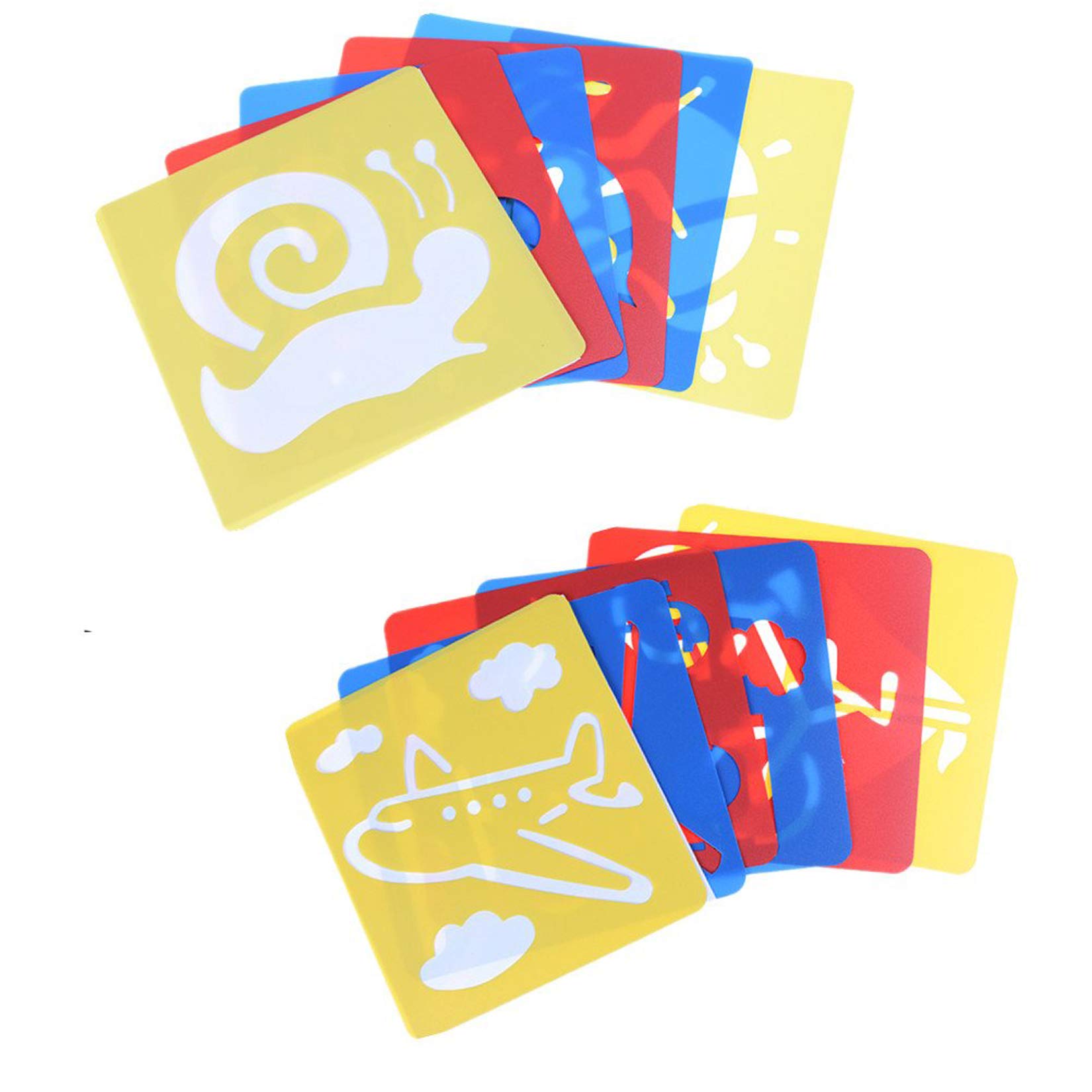 12Pcs Drawing Stencil Template for Kids Crafts Drawing Stencils in Shapes of Transport Drawing Stencils Drawing Toys Cartoon Drawing Template Hollow Painting Template Painting