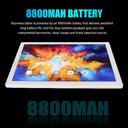 10.1 Inch Tablet PC, 4G LTE Tablet 100β240V 5.0 Front 12MP Rear 24MP 12GB 256GB for Work (US Plug)