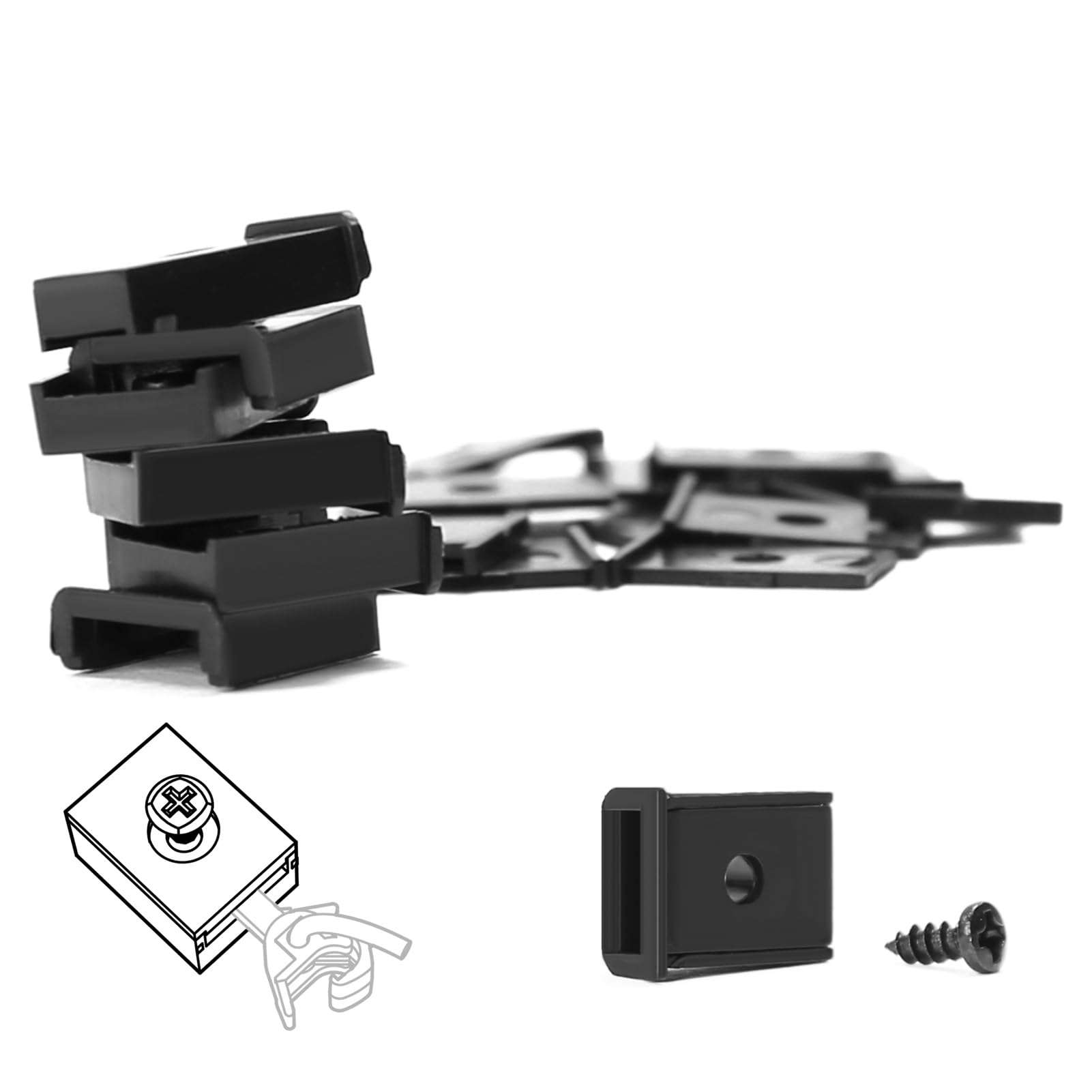 12pcs Model Trains HO Scale Horn Coupler Hook 17mm E-Z Mate Magnetic Knuckle Couplers for Freight Car Trains Railroad (Coupler)