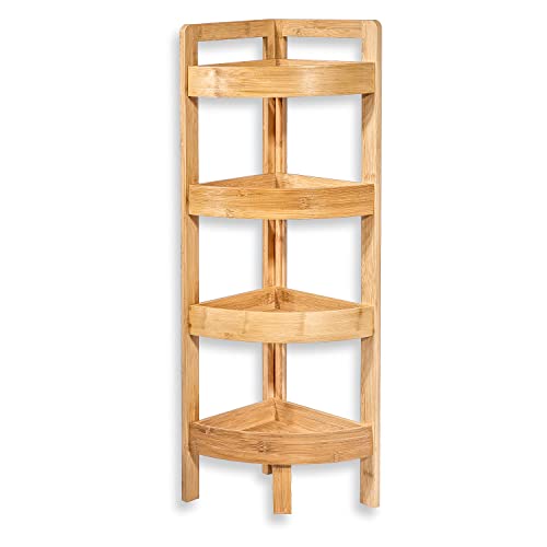 31.5" 4 Tier Bamboo Corner Storage Shelf By Trademark Innovations