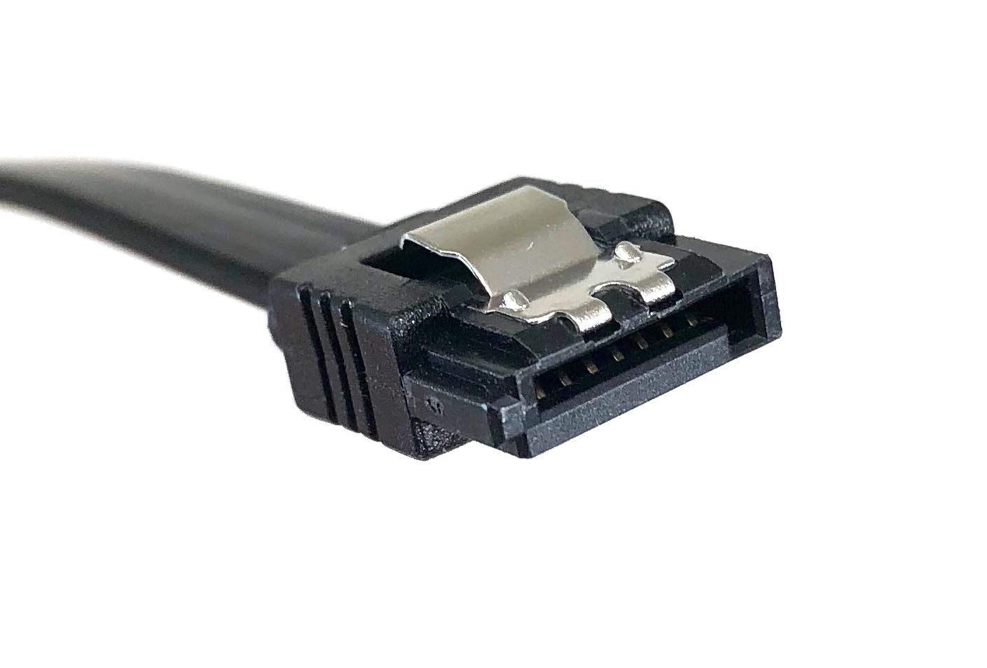 Micro Connectors F03-03MSSB 12" Sata III 6 GB/S Straight Cable with Locking Latch - Black