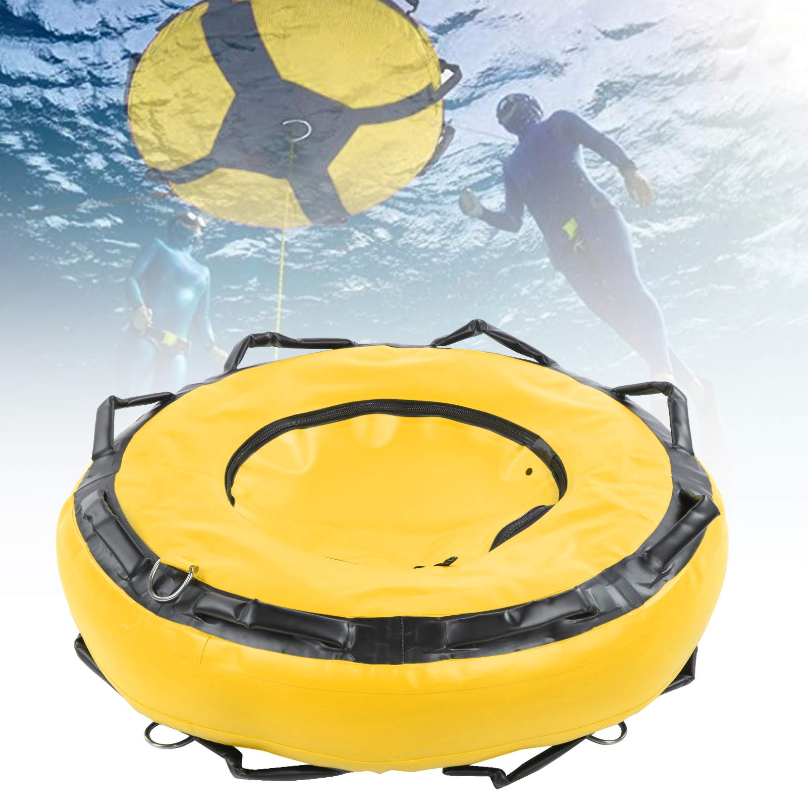 1000D Buoyancy, Marker Float Signal Accessory Freediving, Heavy Duty for Diving Signalling Water Sports(Yellow)