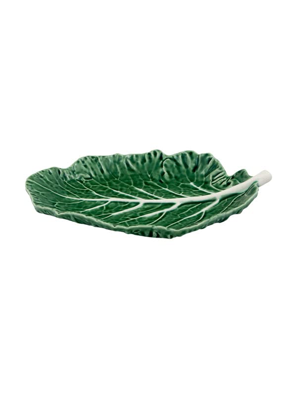 Bordallo Pinheiro Cabbage Leaf 7" Green Platter, Set of 2