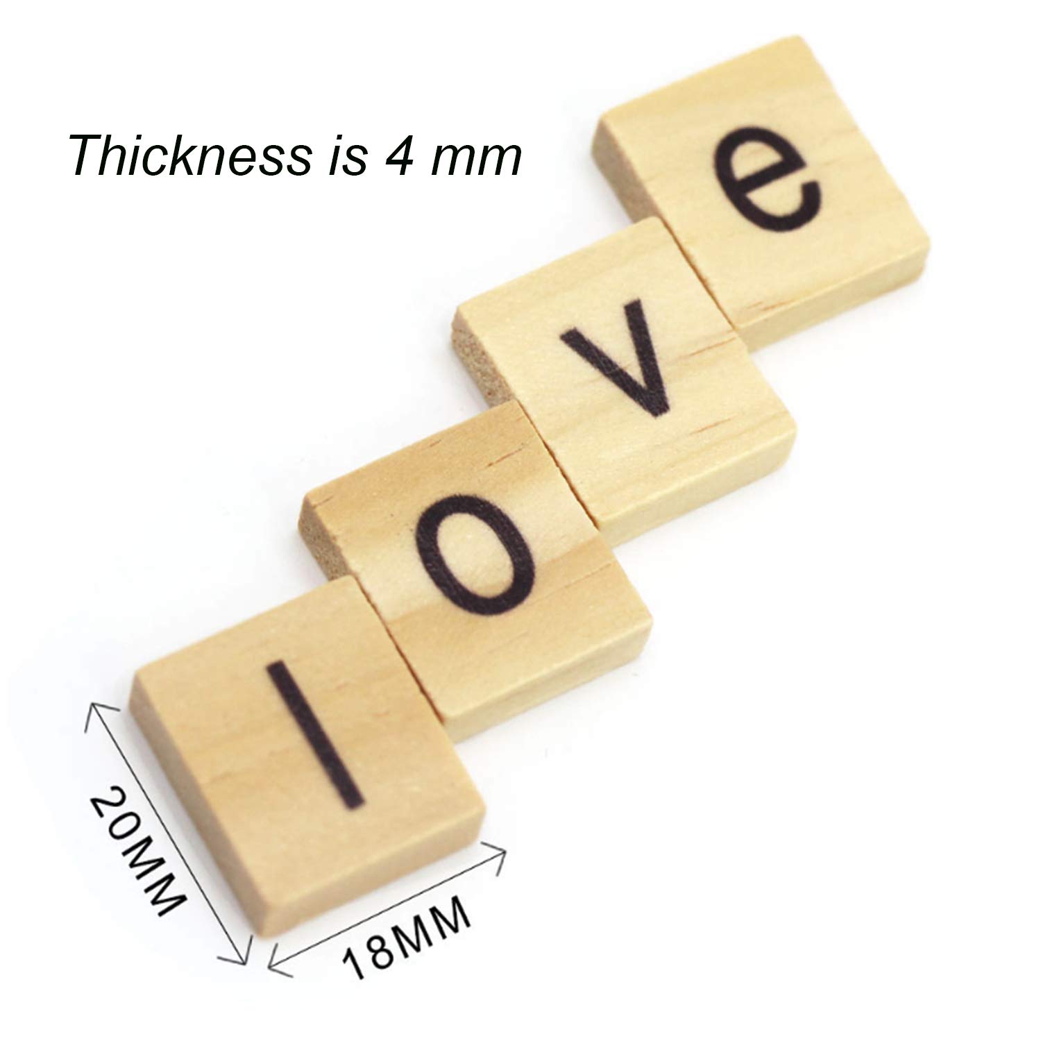 1000PCS Wooden Scrabble Tiles, Scrabble Letters for Crafts - Making Alphabet Coasters and Scrabble Crossword Game