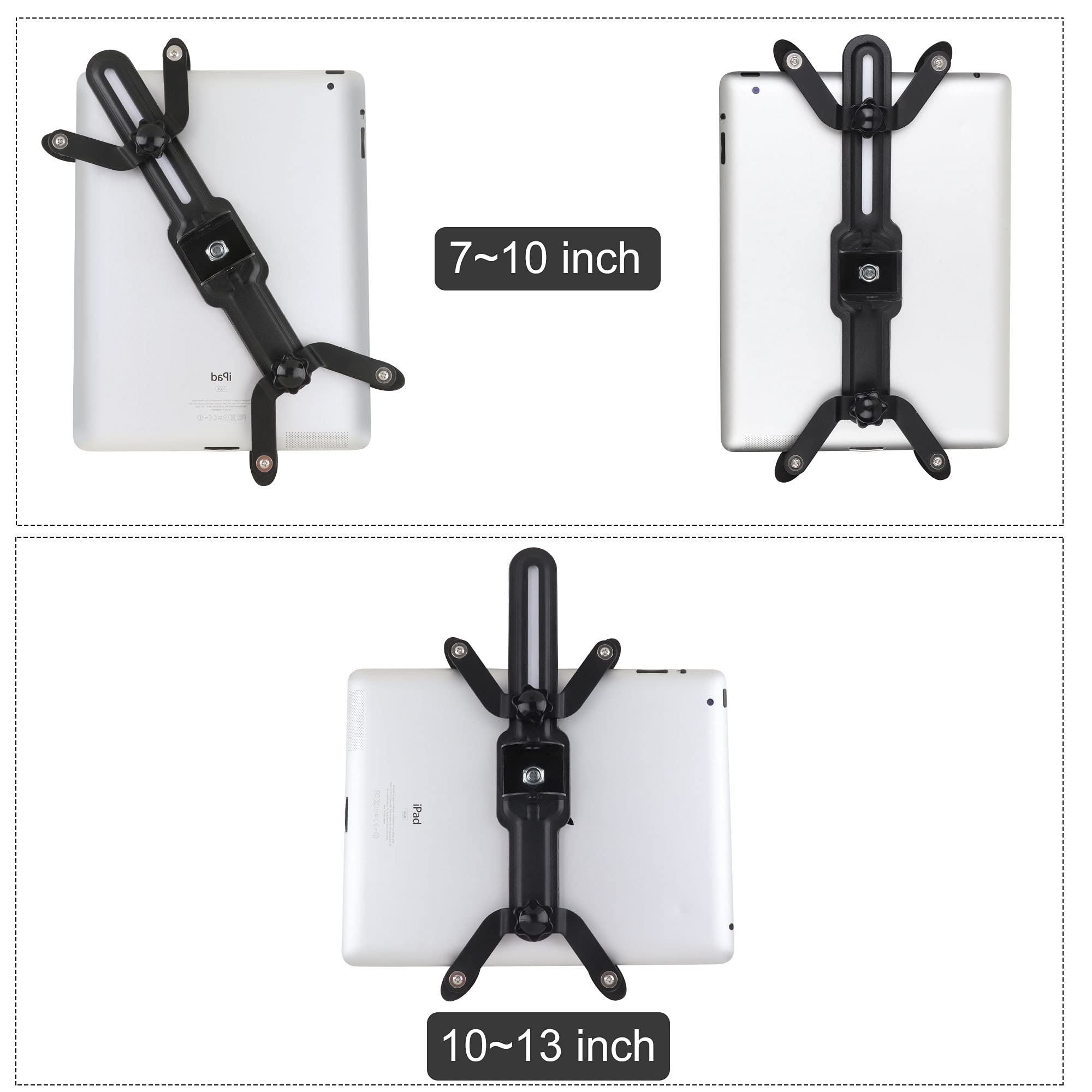 GSRUAN Tablet Wall Mount, Suitable for 7 to 13 inch Tablet PCs, Homes, Classrooms, Medical Places, Business (Black)