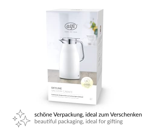 ALFI Thermos Flask, Stainless Steel Plastic Glass, Coconut White, 1 Litre