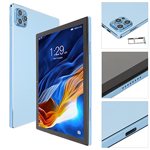 10.1 Inch Tablet 100-240V Dual Camera Phone 12.0 Tablet 6GB RAM 128GB ROM for Games (US Plug)