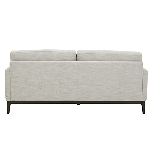 Amazon Brand β Rivet Contemporary Apartment Sofa with Wood Base, 76.8"W, Ivory