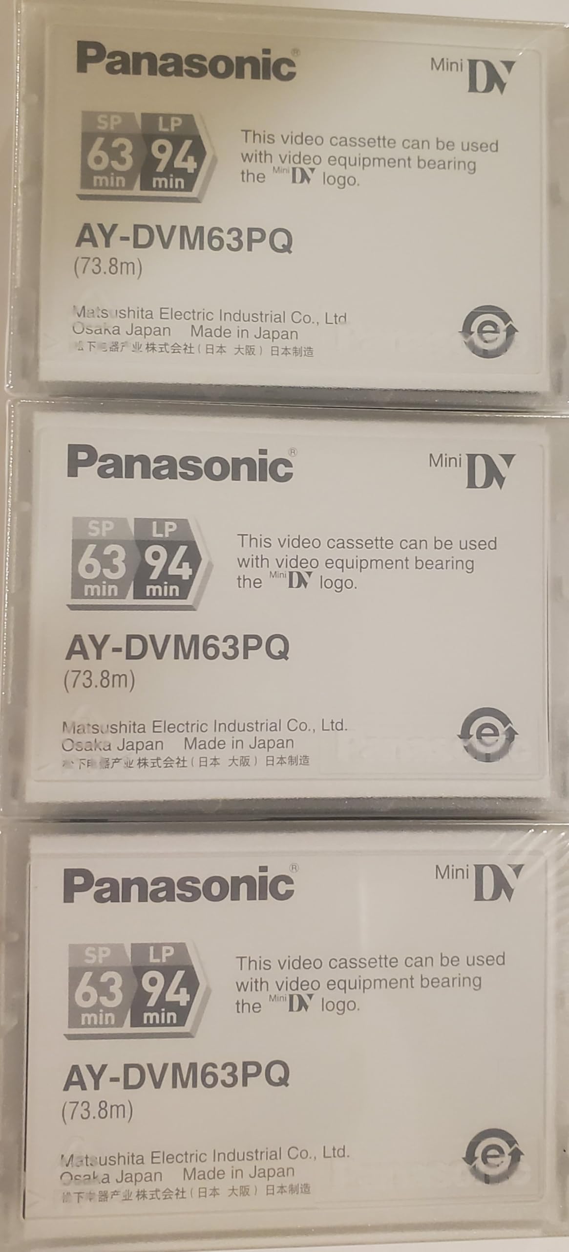 3 Mini DV MiniDV Video Tape Cassettes for Canon ZR10