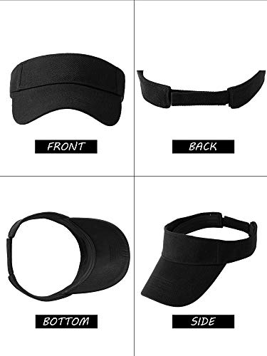 10 Pieces Sports Sun Visor Hats Adjustable Visor Cap Athletic Visor Hat for Men Women Multicoloured