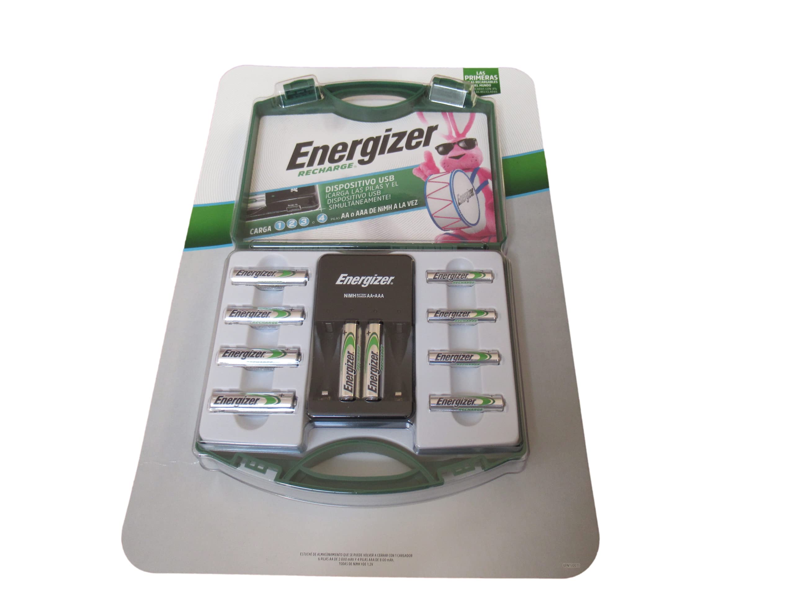 Energizer Recharge, 6 AA and 4 AA Rechargeable Batteries with 1 Charger
