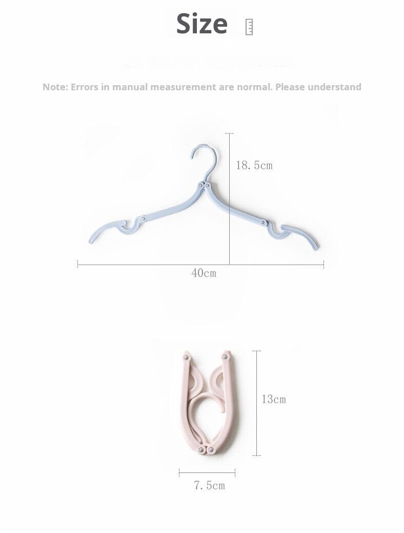 10 Pieces Travel Hangers Travel Accessories Portable Folding Clothes Drying Rack for Traveling(Colorful)