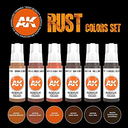 AK-Interactive Rust Set 11605 - Model Building Paints and Tools # AK1605