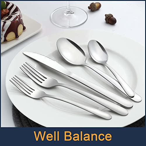 32 Piece Dinner Spoons Set, APEO 8 Inch Spoons, Silverware Spoons Only, Stainless Steel Spoon, Mirror Polished, Table Spoons for Eating, Home, Kitchen, Restaurant, Dishwasher Safe