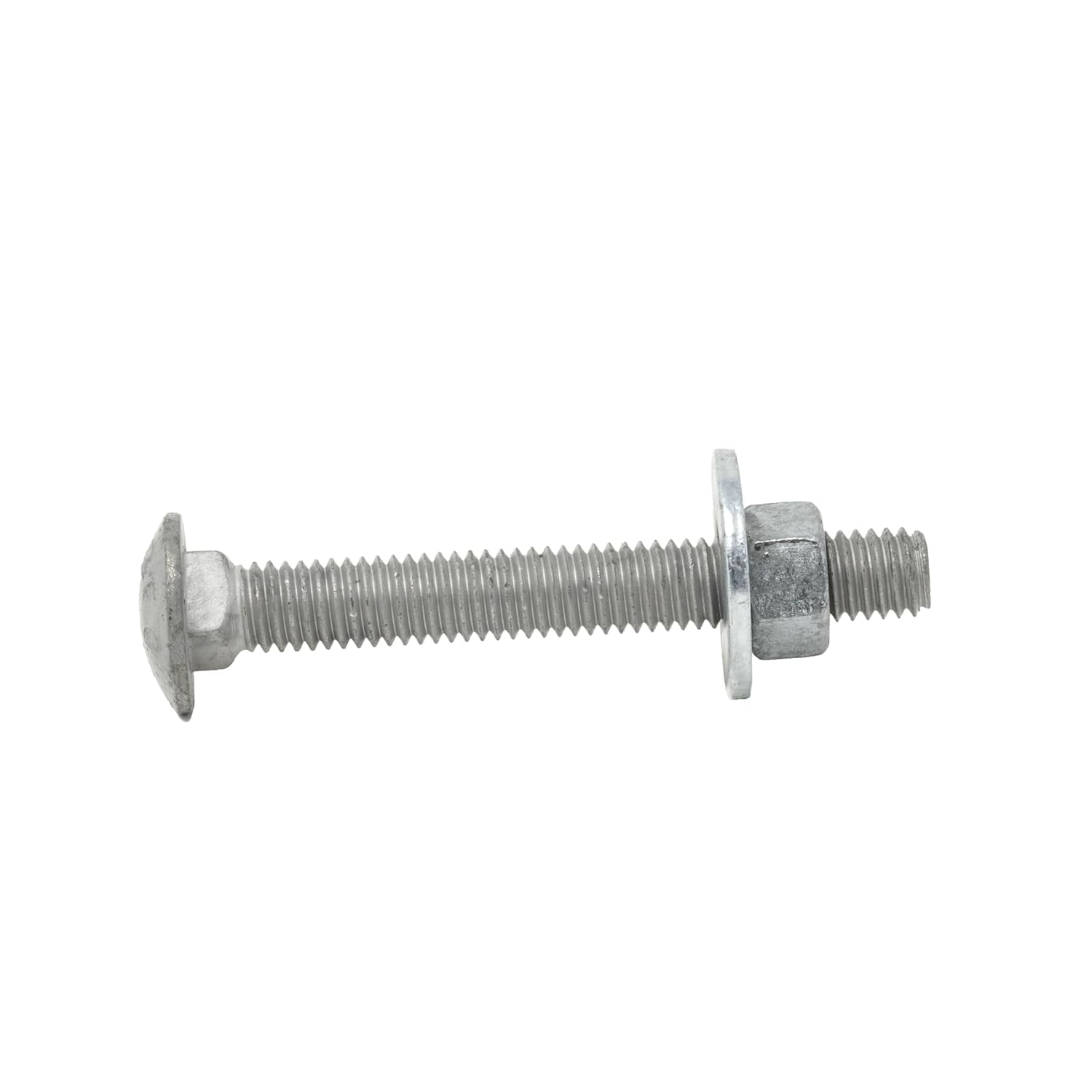 5/16"-18 x 1-1/2" Hot Dipped Galvanized Carriage Bolt w/Nuts & Flat Washers, Full Thread, Grade A, Quantity 100 - by Fastener Depot, LLC