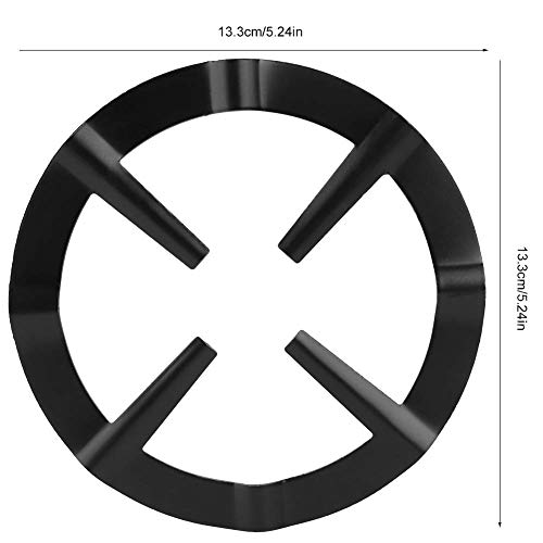 2 Pack Pot Rack, Black Moka Coffee Pot Shelf, Stainless Iron Wok Ring Pots and Pans Organizer Round Stove Pot Holder Gas Range Support Rack Stand for Kitchen
