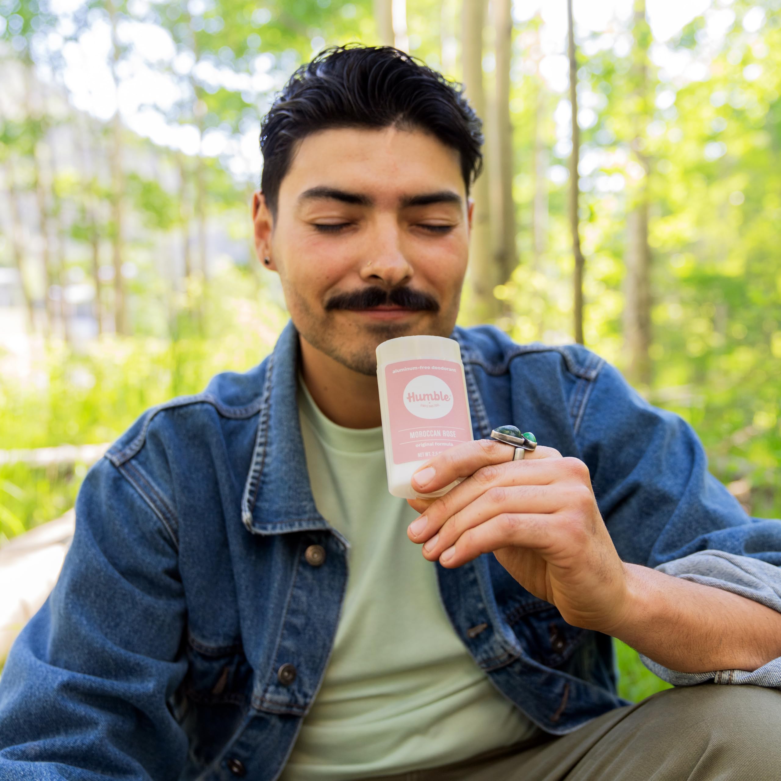 HUMBLE BRANDS Original Formula Aluminum-free Deodorant. Long Lasting Odor Control with Baking Soda and Essential Oils, Moroccan Rose, Pack of 1