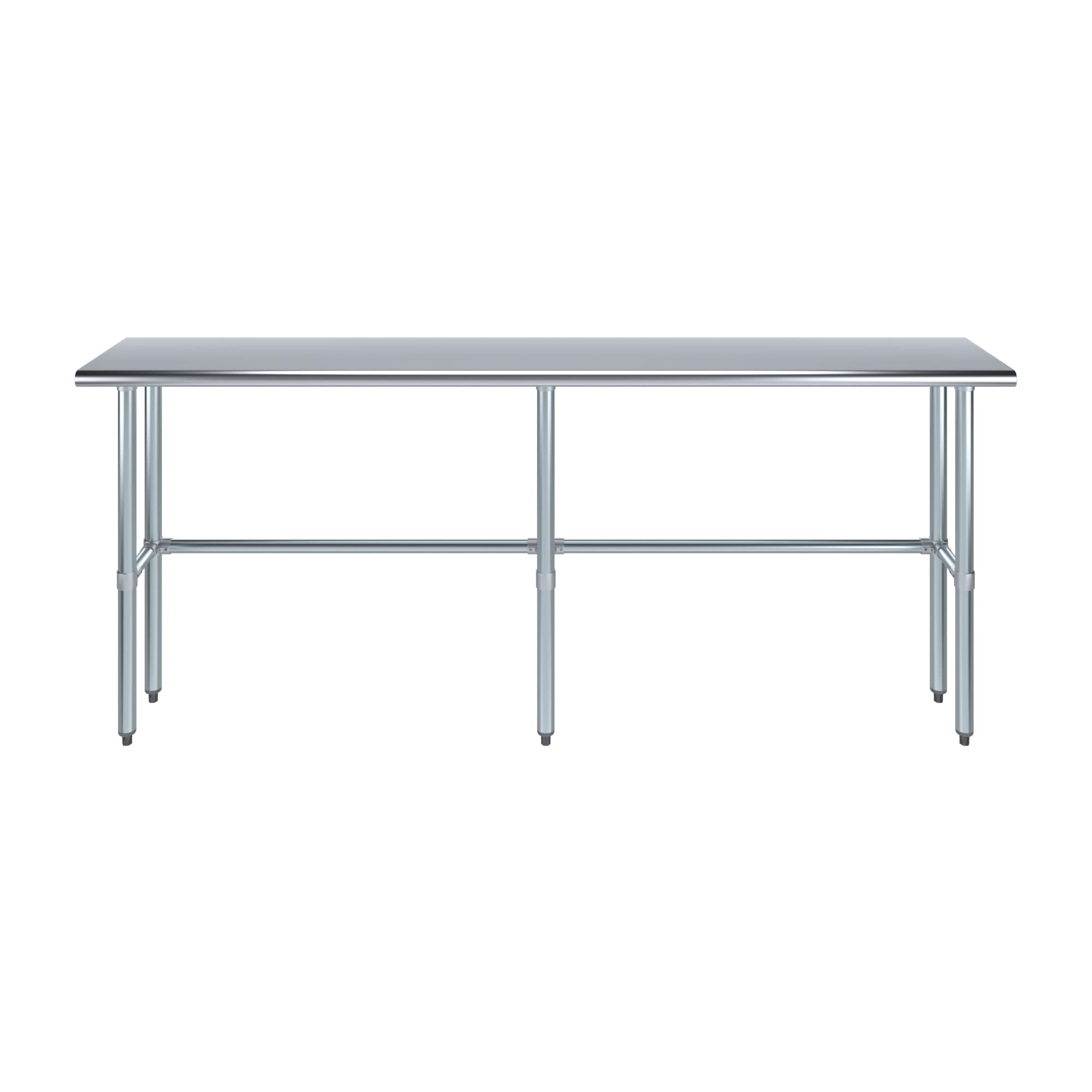 14 in. x 84 in. Open Base Stainless Steel Work Table | Residential & Commercial | Food Prep | Heavy Duty Utility Work Station | NSF