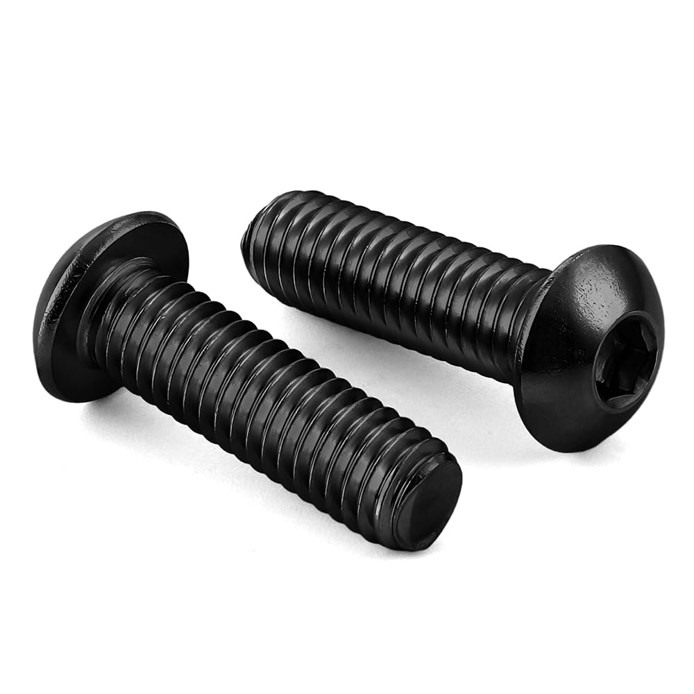 5/16-18 x 1" Button Head Socket Cap Screws, Alloy Steel Grade 10.9, Allen Hex Drive, 12 PCS